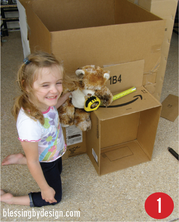 Make Your Own Cardboard Box Playhouse Blessing By Design Blog