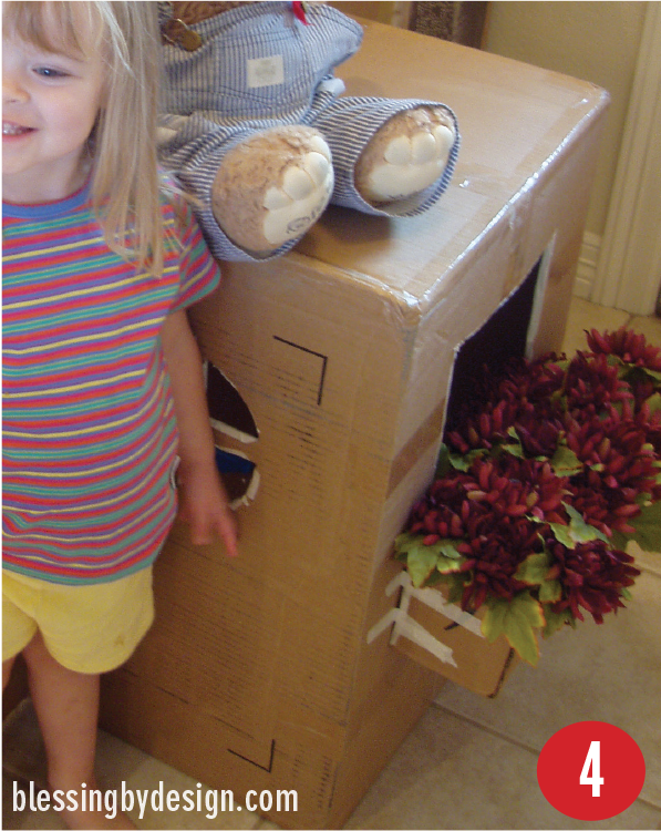 Make Your Own Cardboard Box Playhouse Blessing By Design Blog