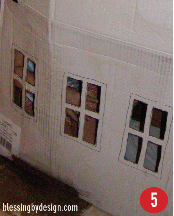 Make Your Own Cardboard Box Playhouse Blessing By Design Blog