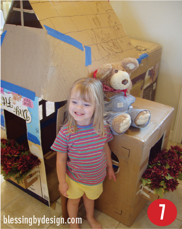 Make Your Own Cardboard Box Playhouse Blessing By Design Blog